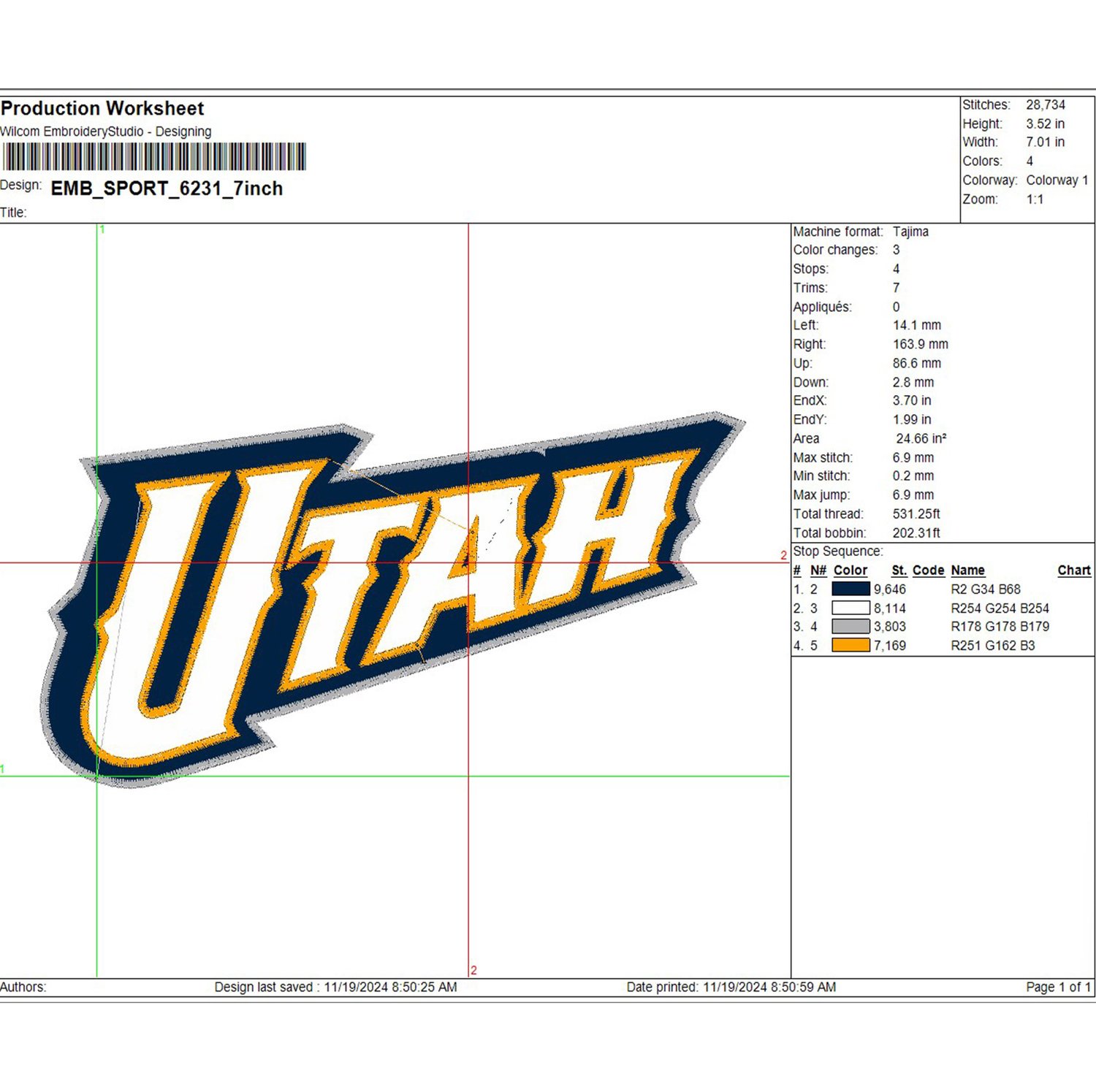 NBA Utah Jazz Wordmark Logo Embroidery Files, NBA teams, NBA Jazz ...