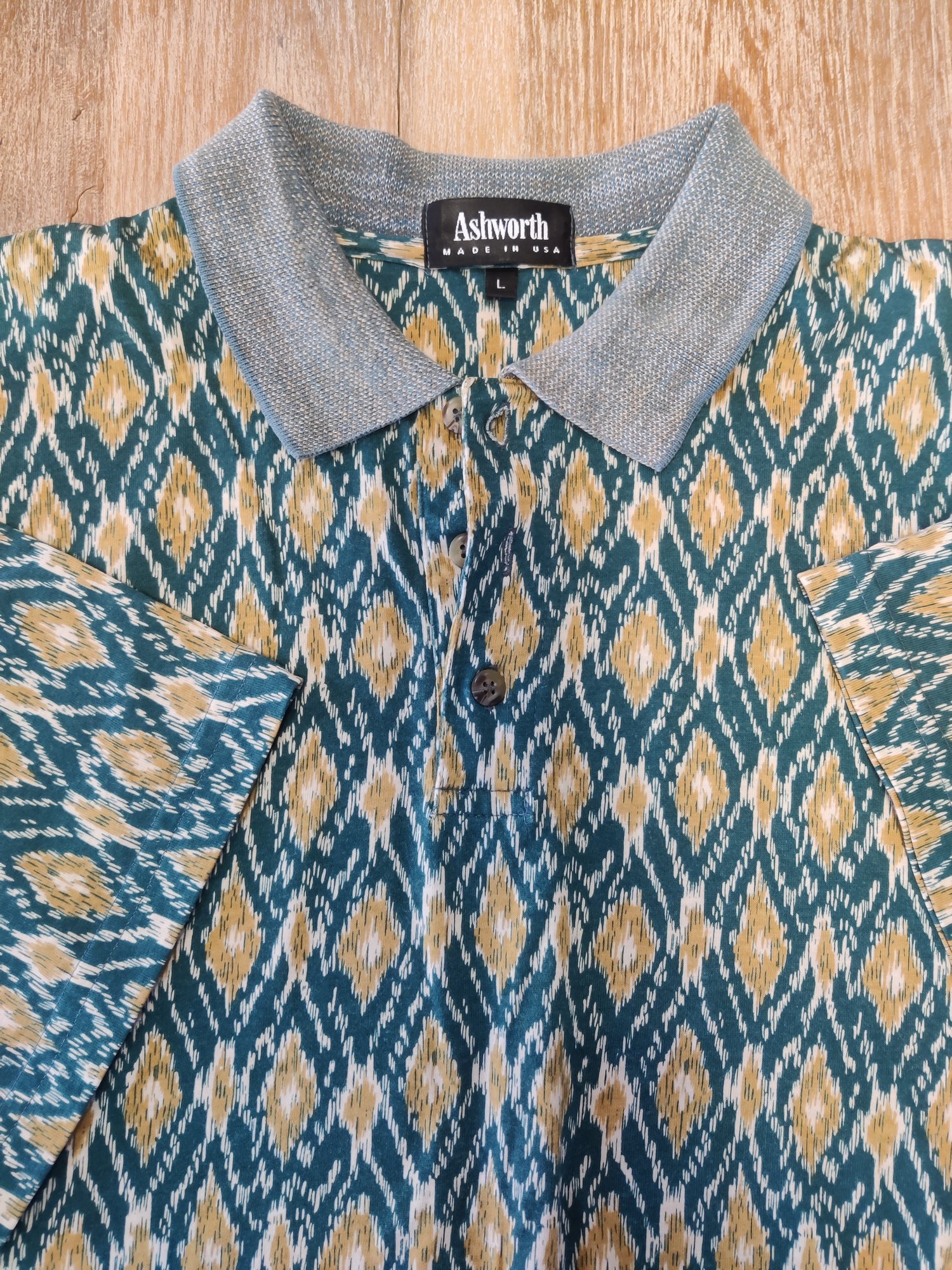 Ashworth Abstract Print Polo Shirt - Payhip