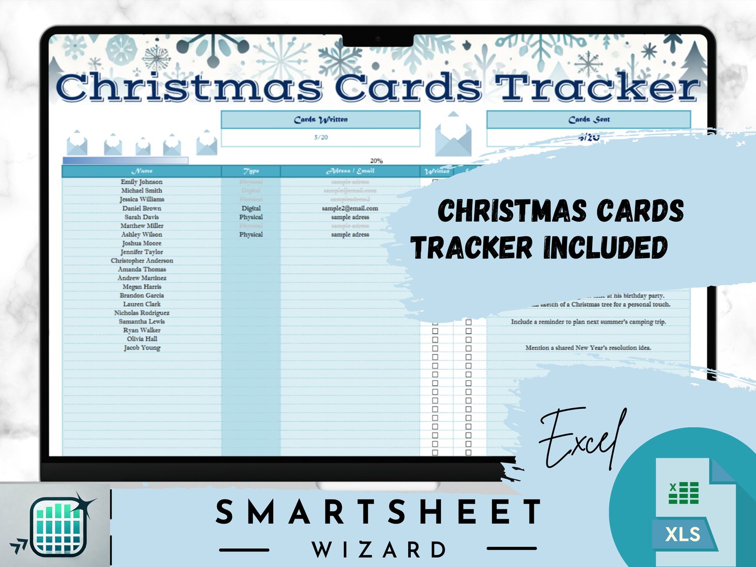 Ultimate Christmas Gifts Tracker And Cards Tracker for Excel