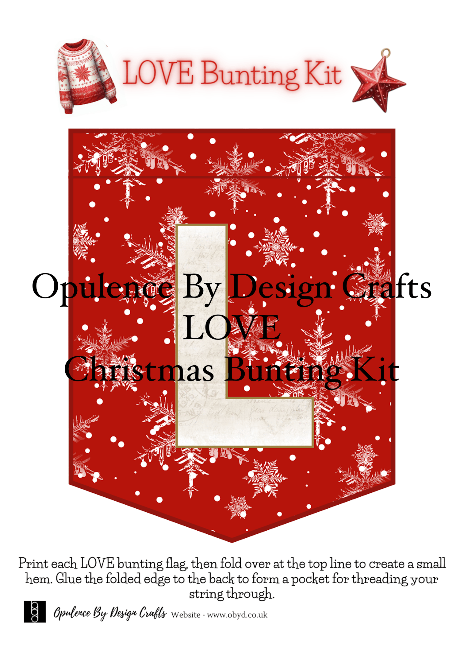 Opulence By Design - Make your own Bunting Kit