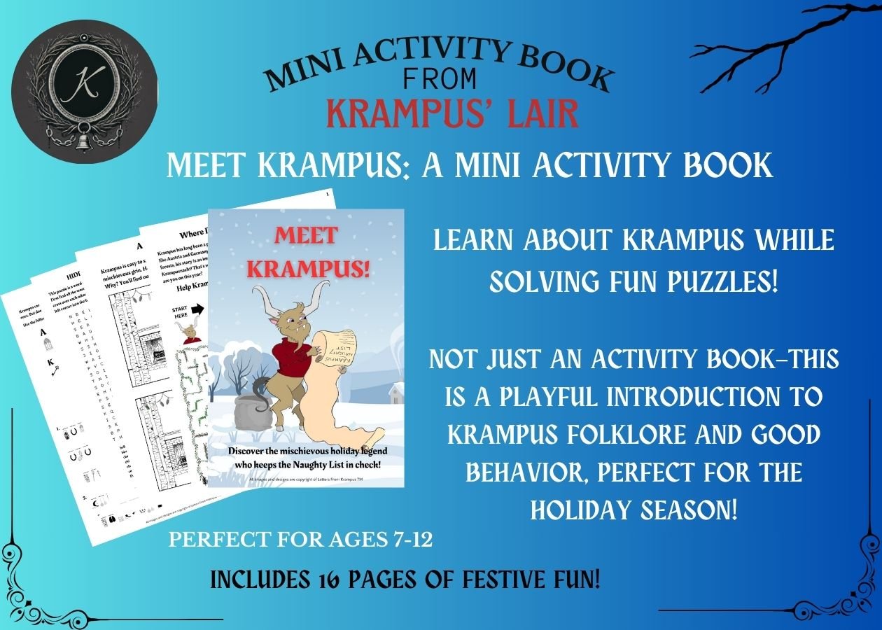 Mini Activity Book: Meet Krampus US Letter Size