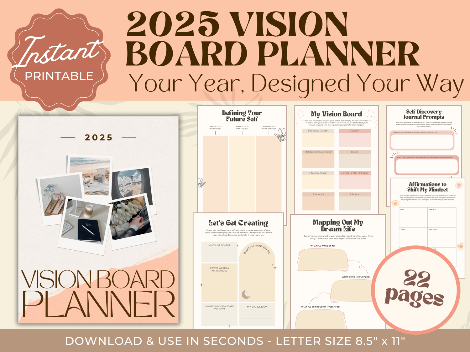 2025 Vision Board Planner