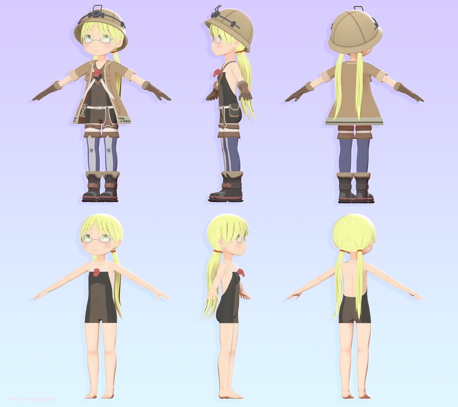 Riko (Made in Abyss) 3D model / VRChat Avatar - Payhip