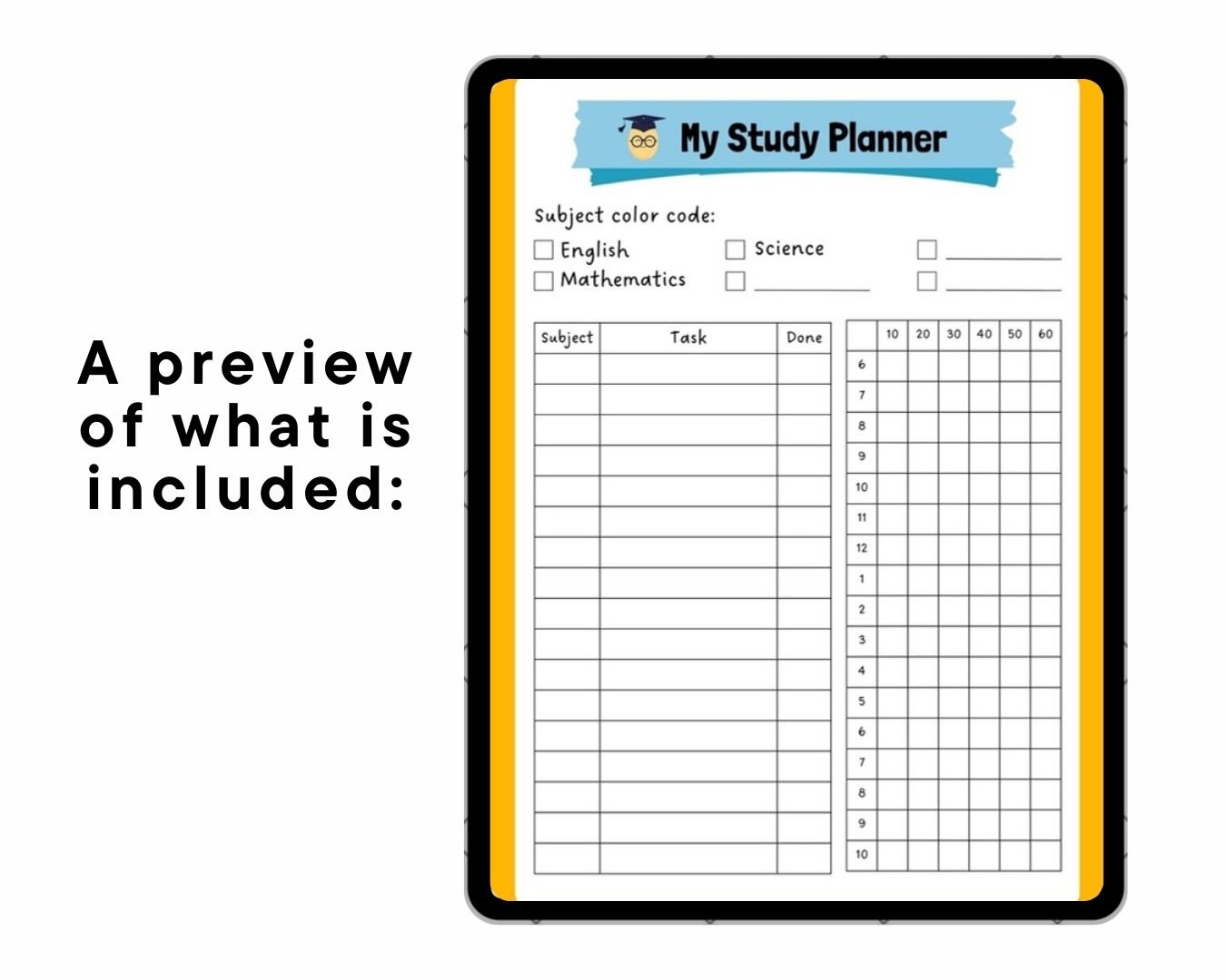 Free Study Planner and Tracker