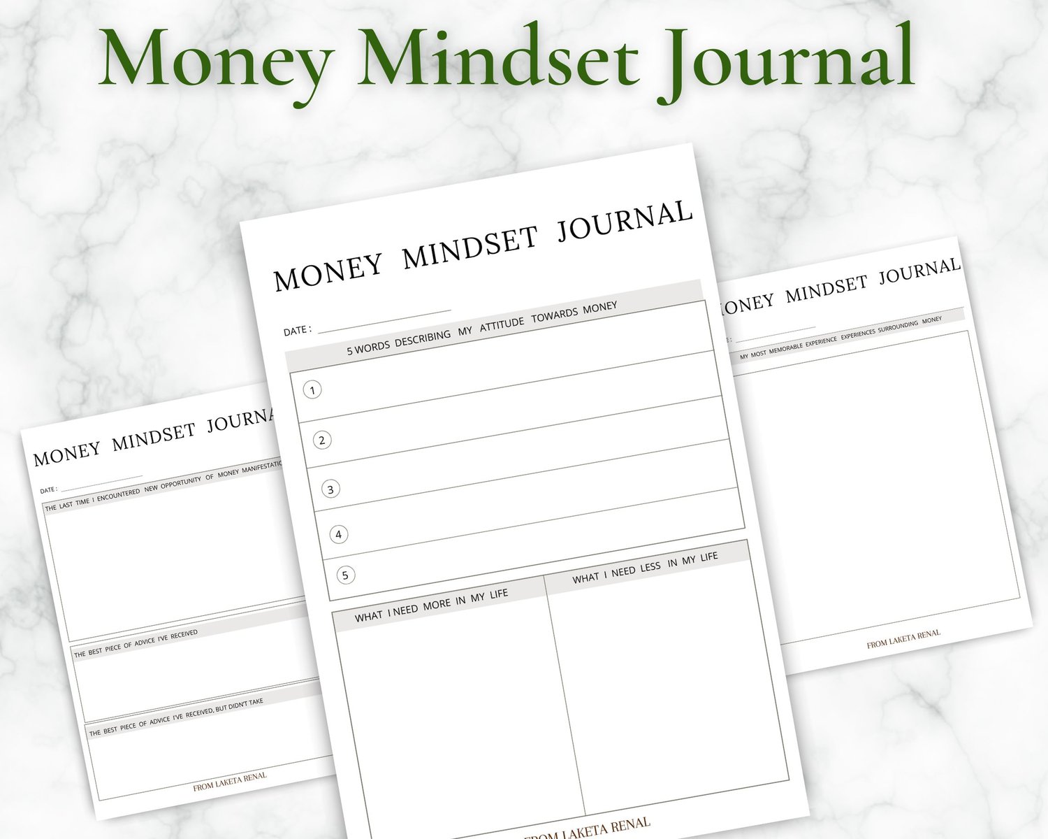 Money Mindset Journal