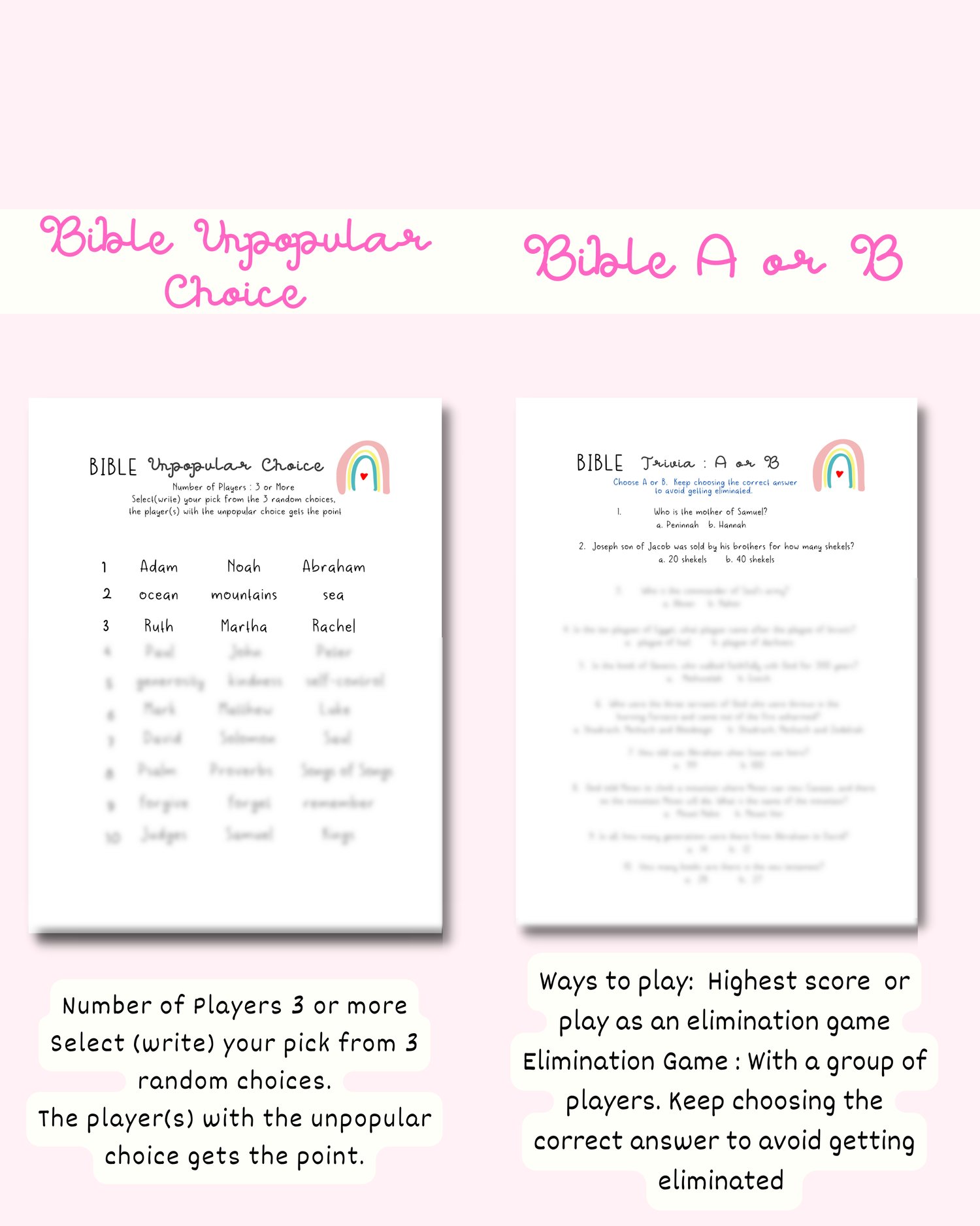 Bible Games Bundle Play Bible Trivia Games - Payhip