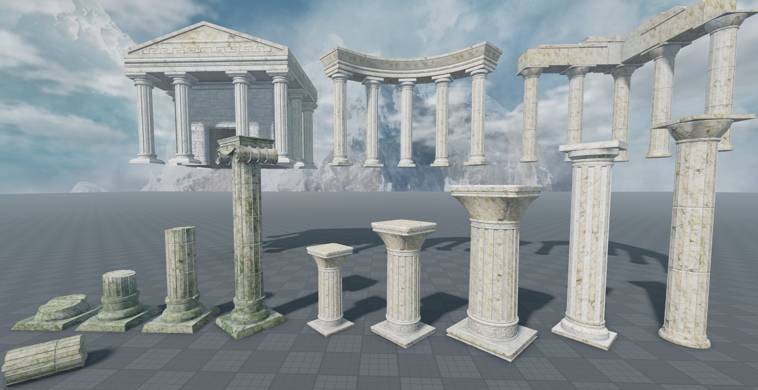 [CUSTOM] Ancient Greek Roblox Buildings Pack