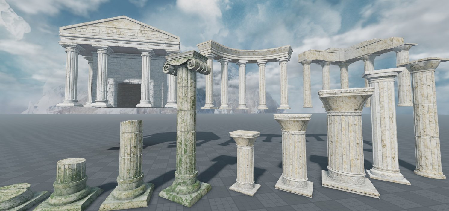 [CUSTOM] Ancient Greek Roblox Buildings Pack