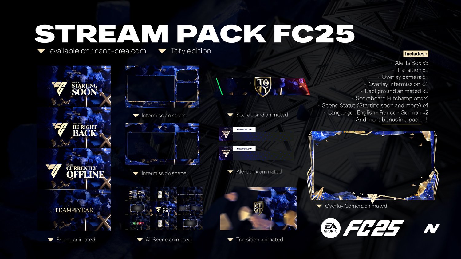 [FREE LIMITED] FC25 SCOREBOARD - WL TOTY EDITION (.MOV & .WEBM)