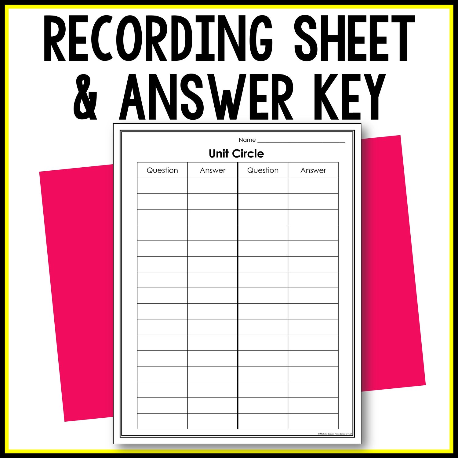 Unit Circle Task Cards Activities and Games