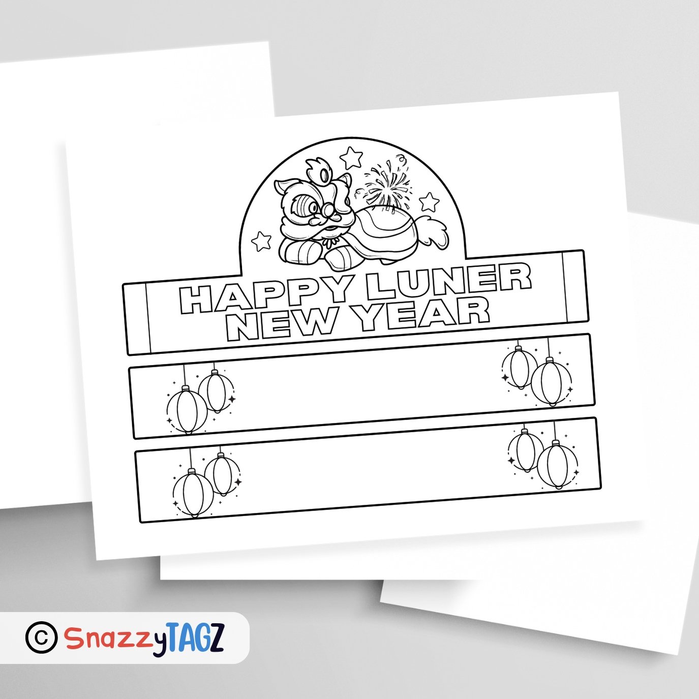 2025 Chinese New Year Paper Crown, Year of the Snake Lunar Festival ...