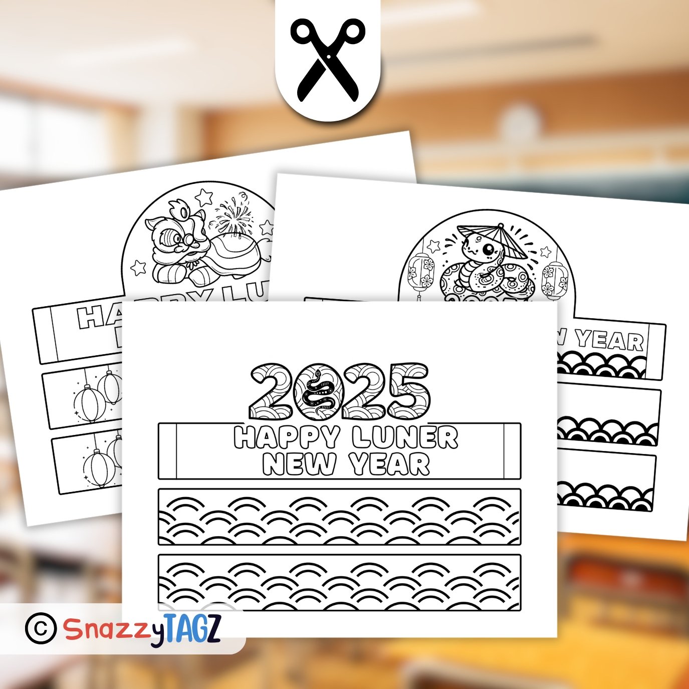 2025 Chinese New Year Paper Crown, Year of the Snake Lunar Festival ...