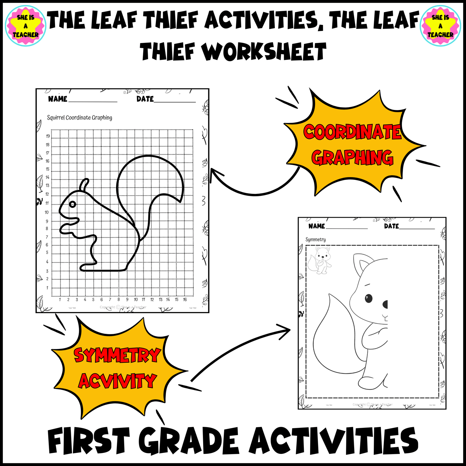 The Leaf Thief Activities, The Leaf Thief Worksheet - Payhip