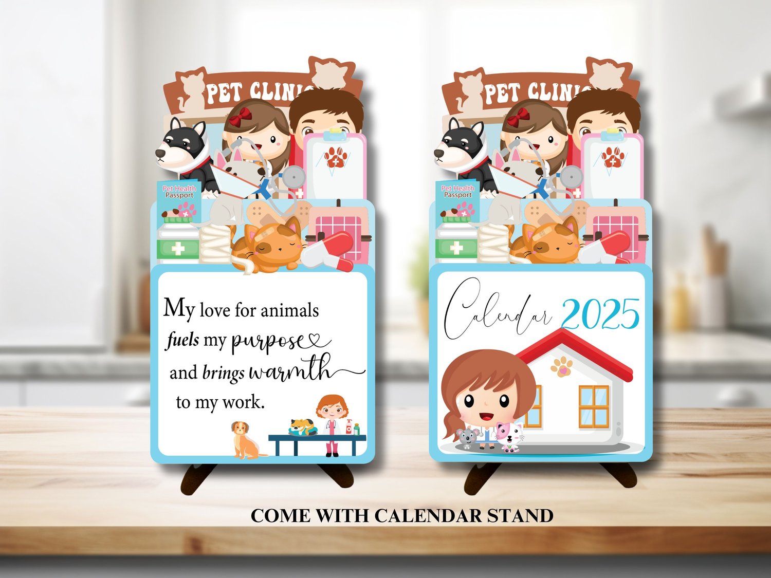 Veterinarian Desk Calendar, Vet Calendar, Animal Doctor Calendar ...
