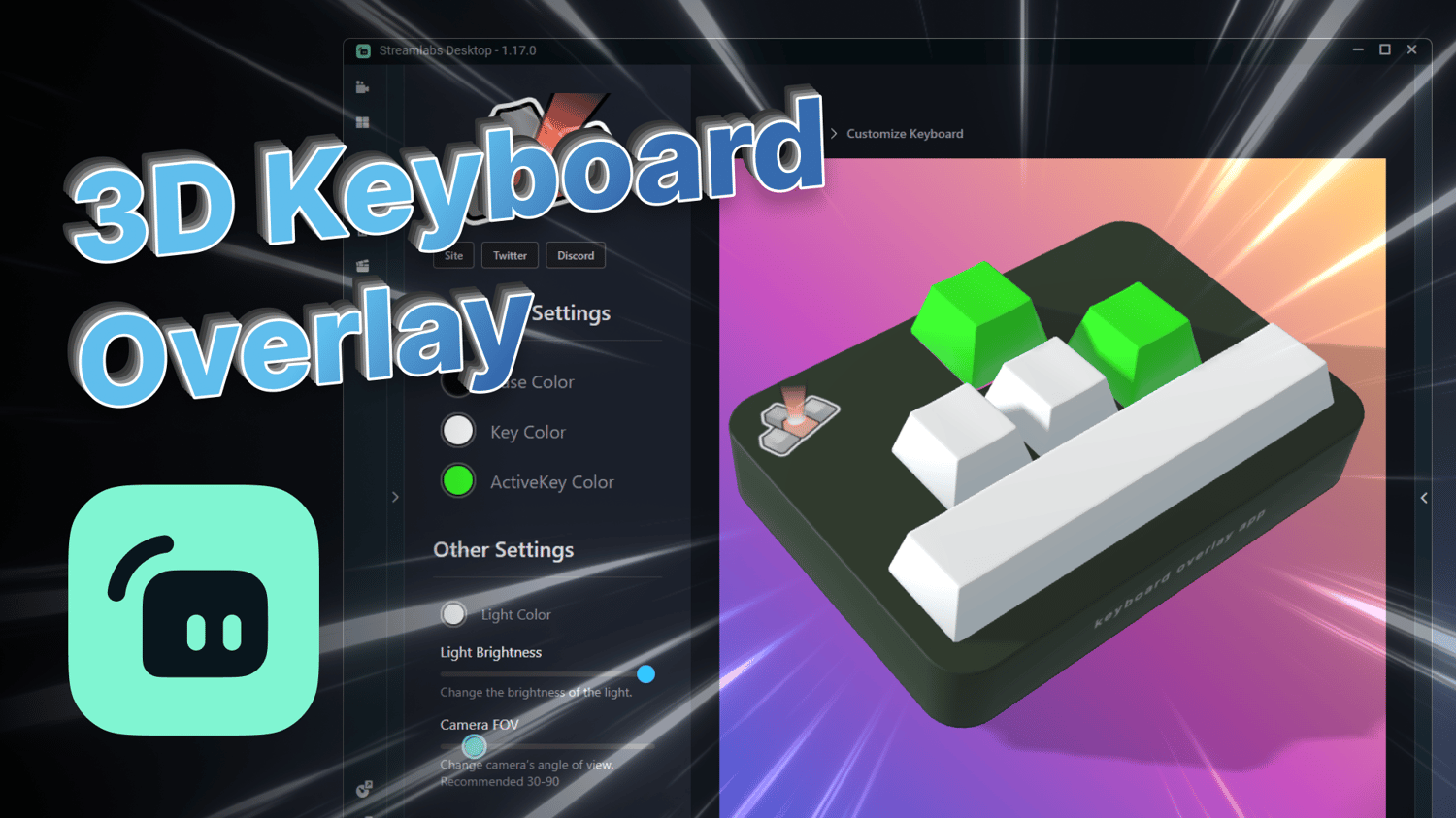 3D Keyboard Overlay for Streamlabs Desktop