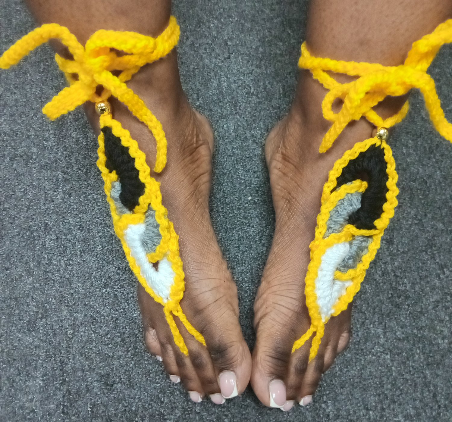 Invictus-Inspired Crochet Barefoot Sandals (Super Infinity) - Payhip