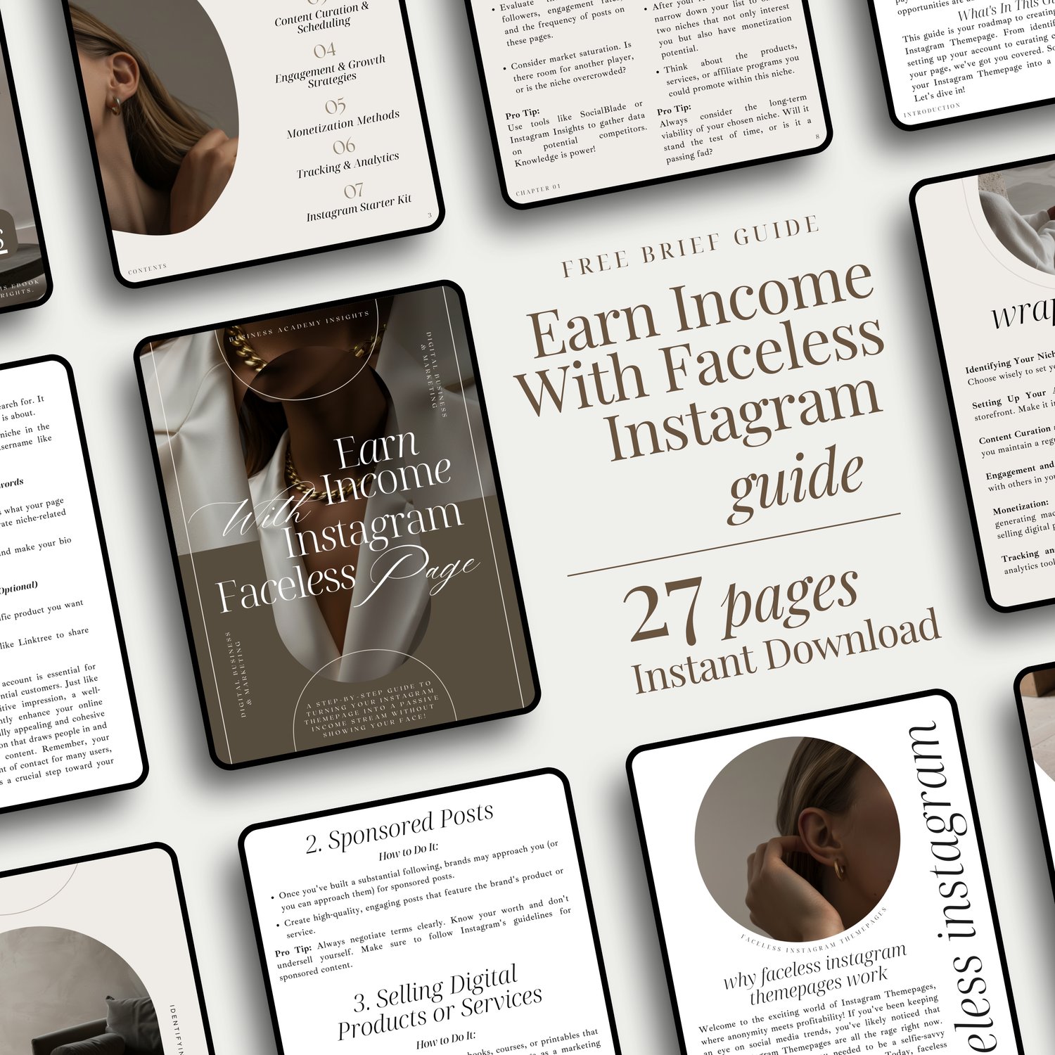 Free Faceless Instagram Income Guide
