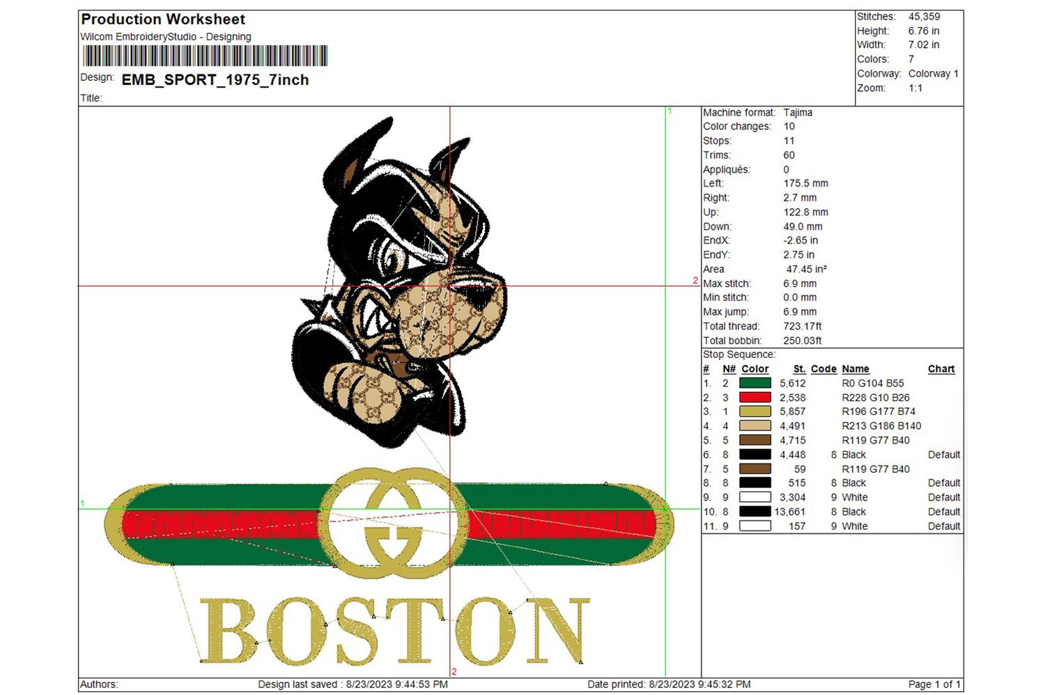 Gu.cci NCAA Boston University Terrier Embroidery Designs, Boston ...