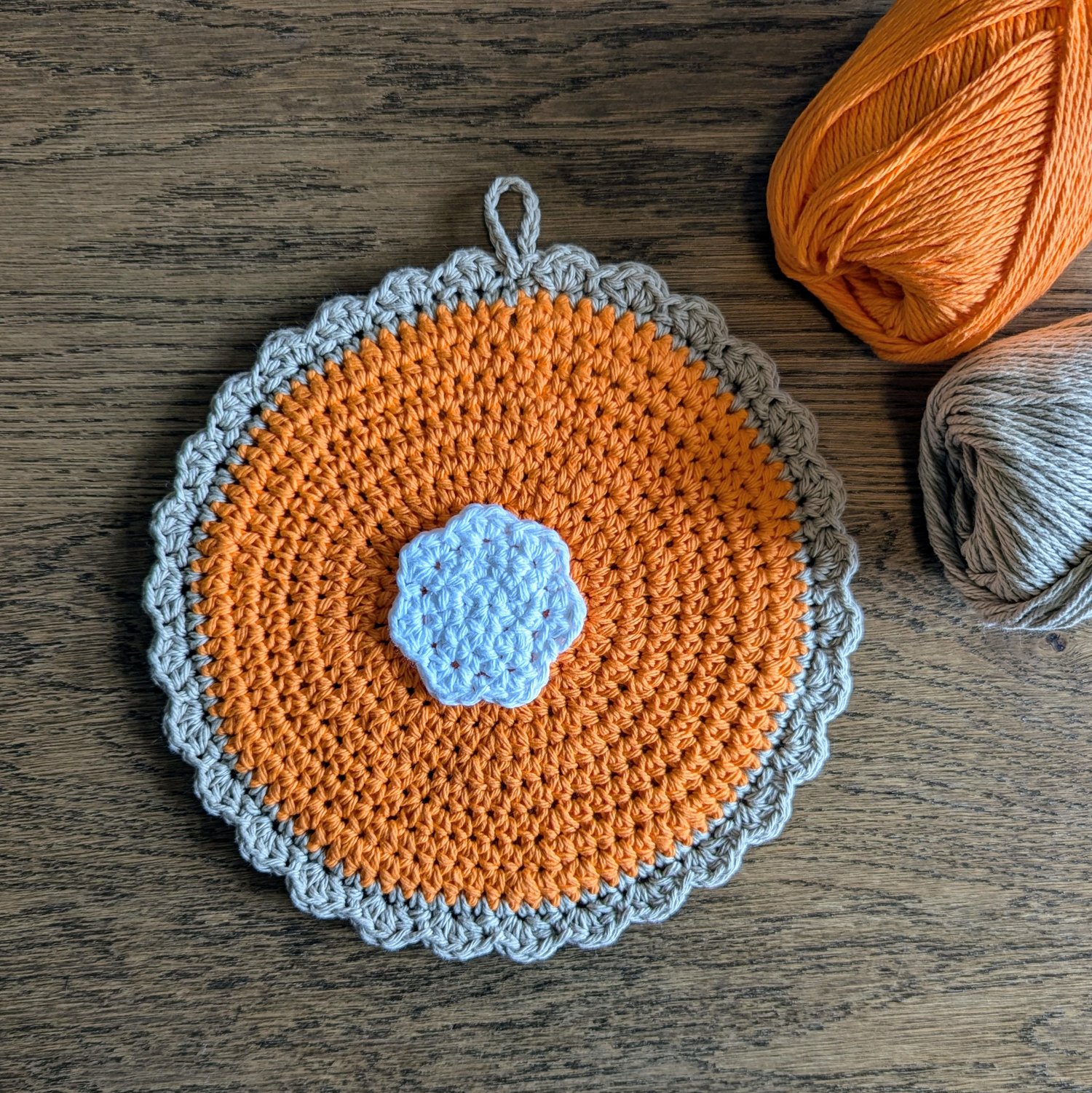 Pumpkin Pie Potholder Crochet Pattern (PDF Download)