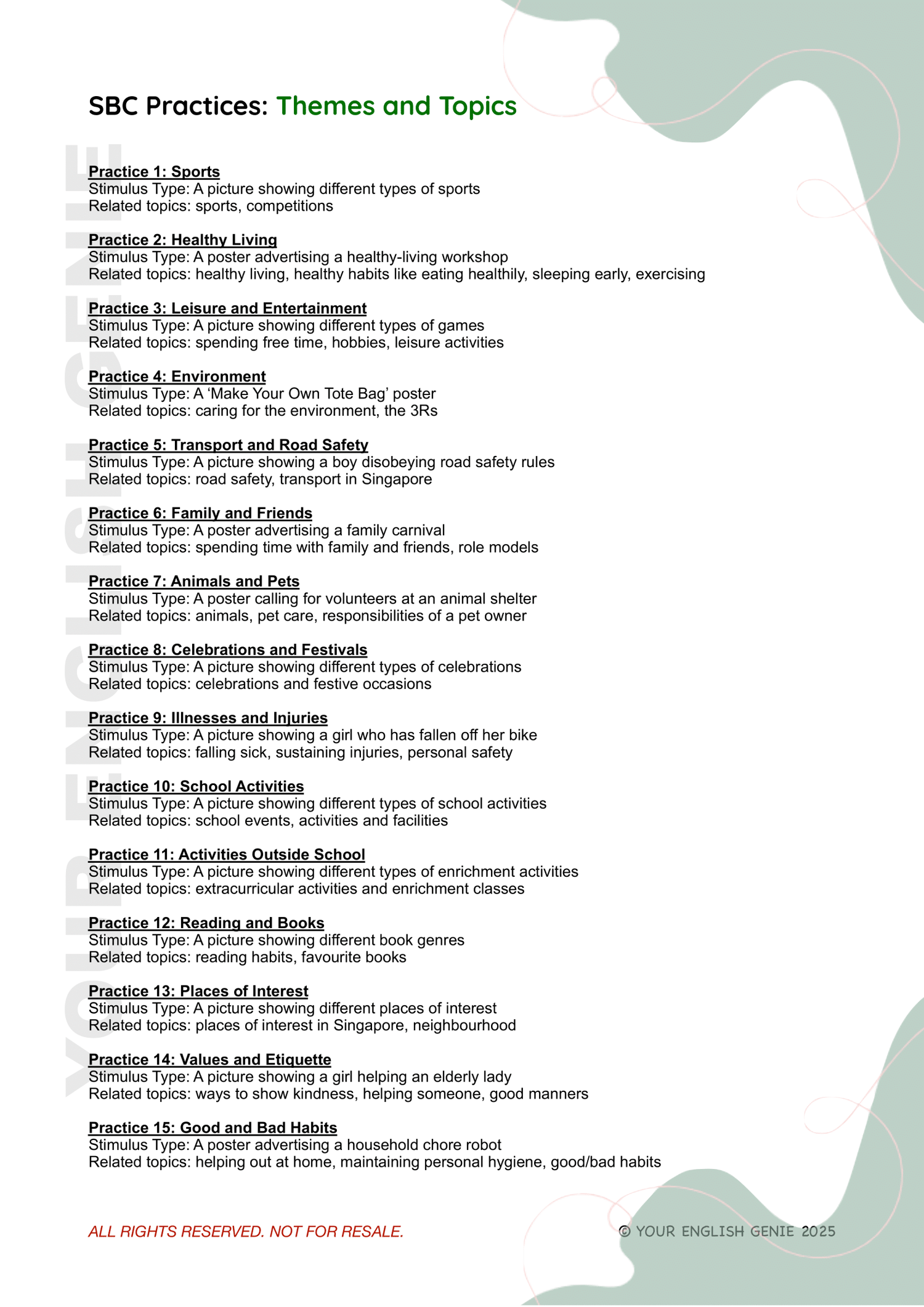 Primary 3 and Primary 4 Oral Book (Primary English Oral)