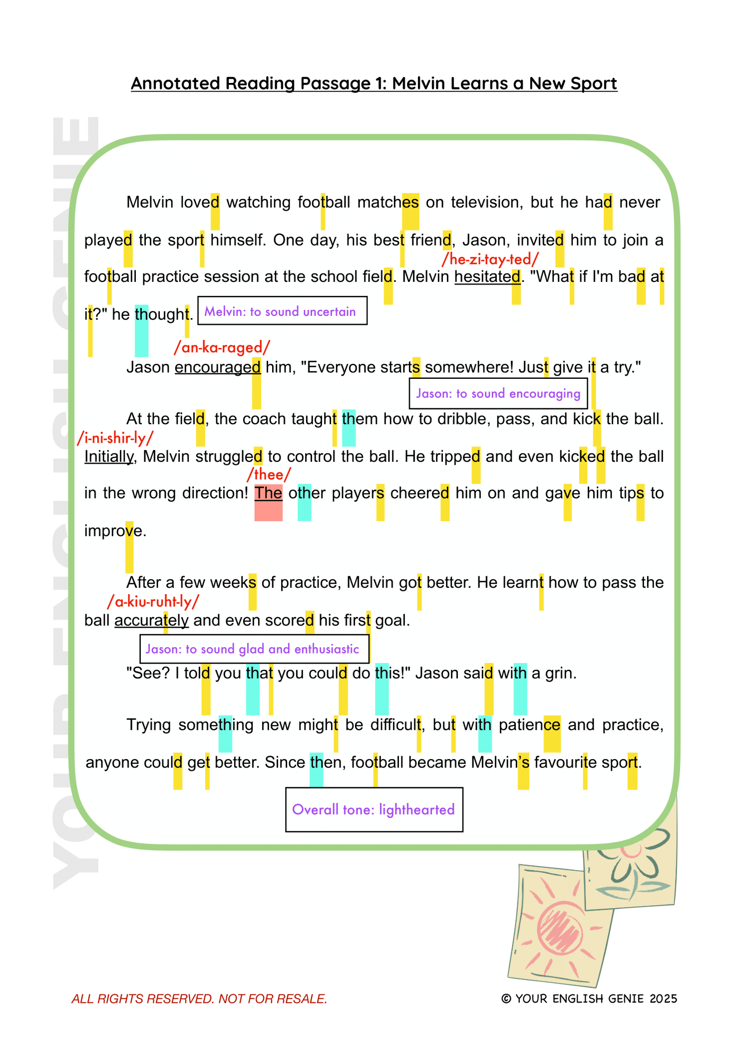 Primary 3 and 4 Oral Guide