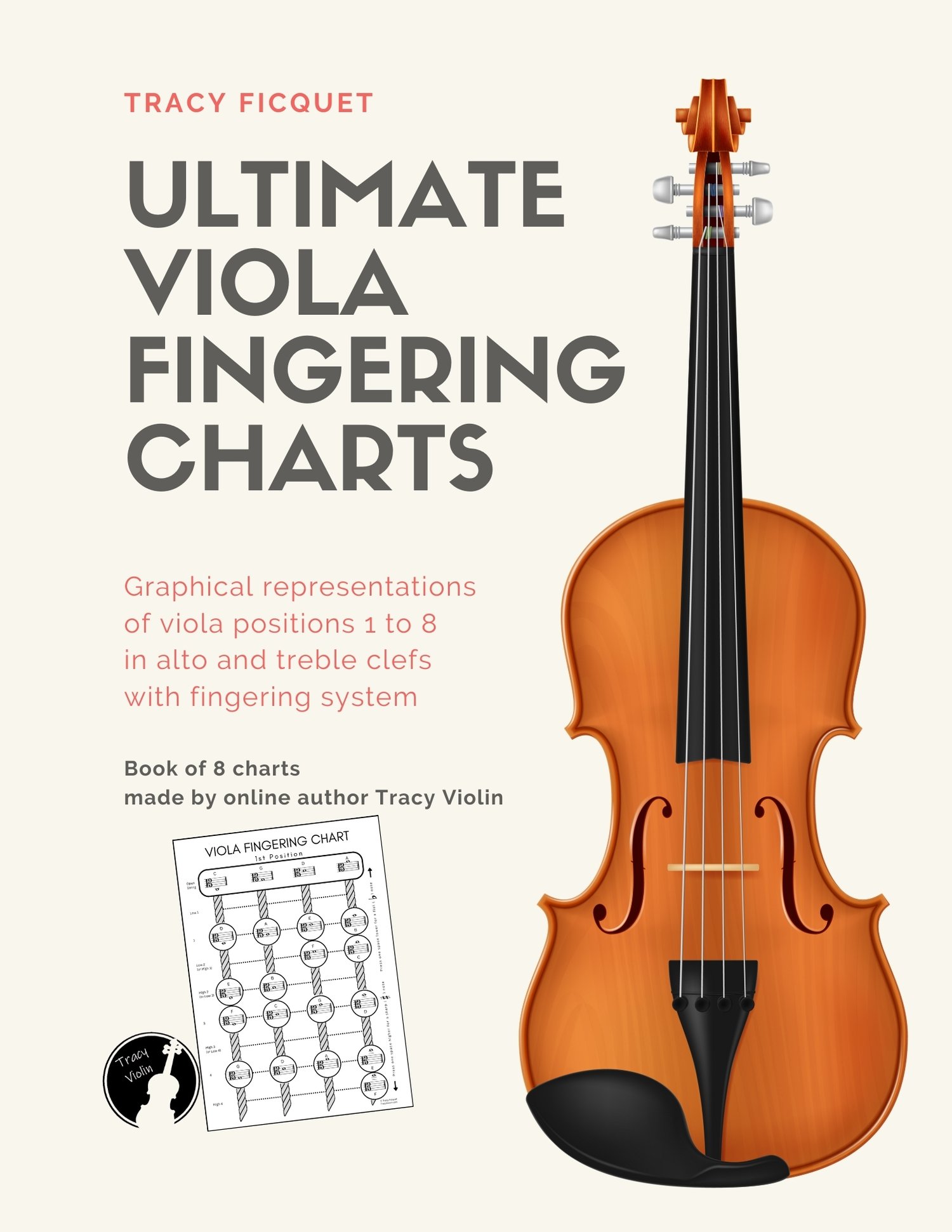 BUNDLE: Ultimate Viola Fingering Charts - Positions 1 to 8 - Complete Pack