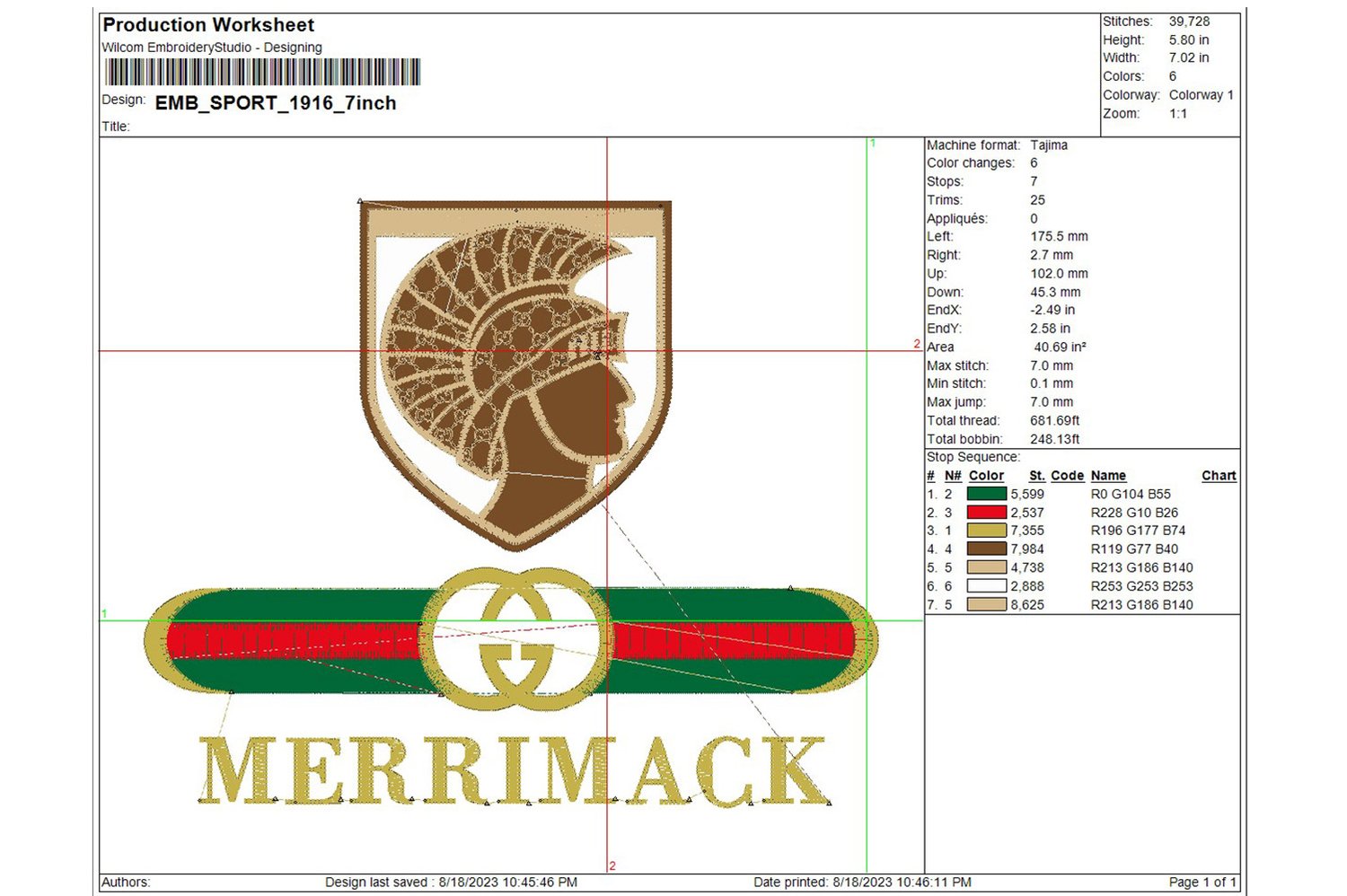 Gu.cci NCAA Merrimack Warriors Embroidery Designs, NCAA Merrimack ...