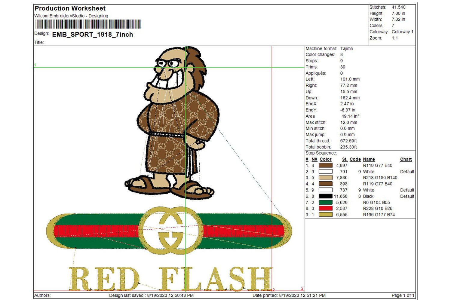 Gu.cci NCAA St Francis Red Flash Embroidery Designs, NCAA St Francis ...
