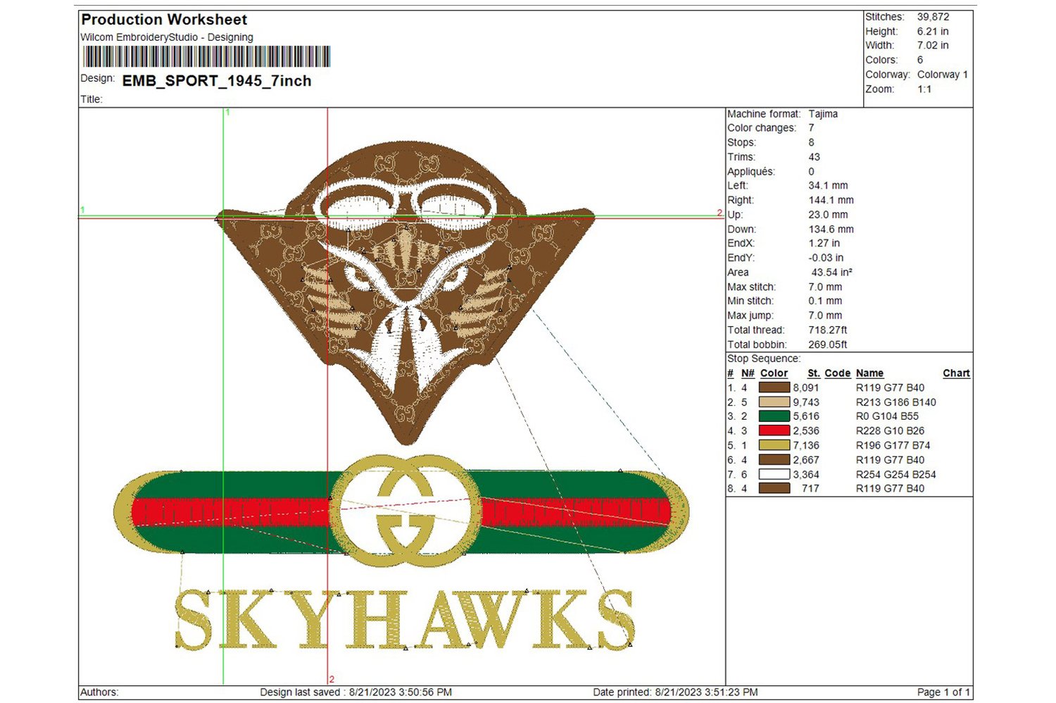 Gu.cci NCAA UT Martin Skyhawks Embroidery Designs, NCAA UT Martin ...