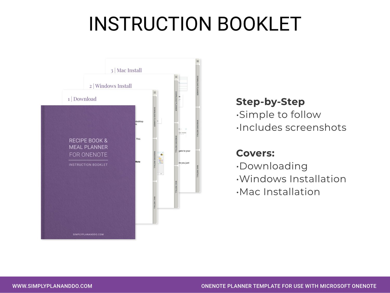OneNote Digital Recipe Book & Meal Planner
