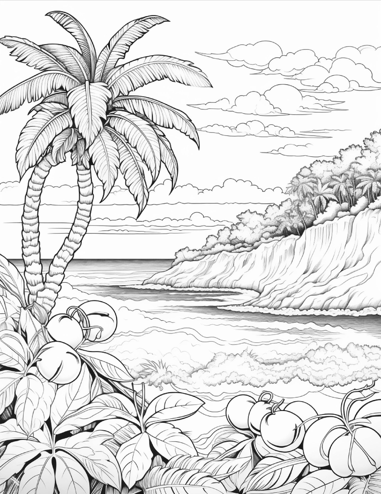 🏖️ 58 Summer Beaches Coloring Pages | Printable Ocean & Vacation ...