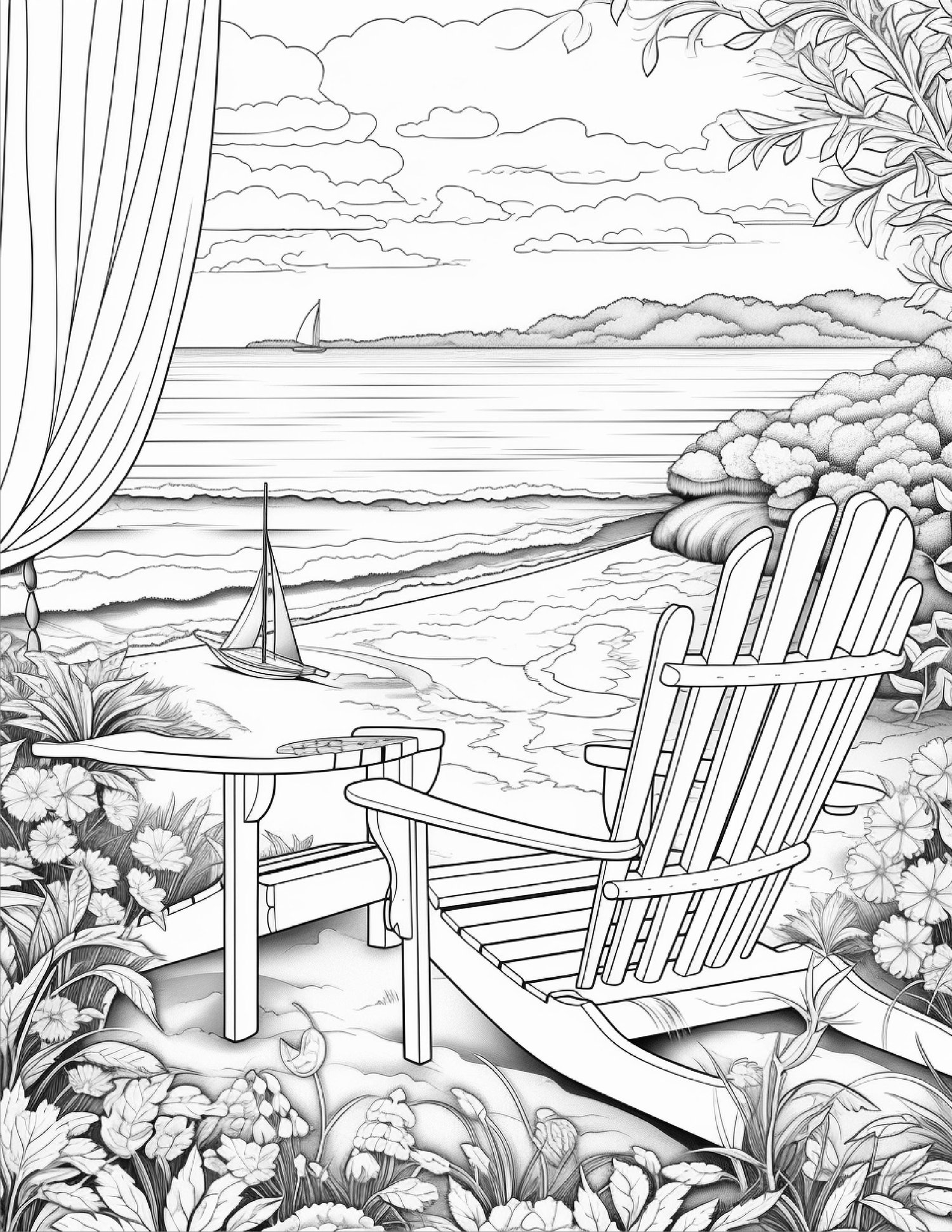 🏖️ 58 Summer Beaches Coloring Pages | Printable Ocean & Vacation ...