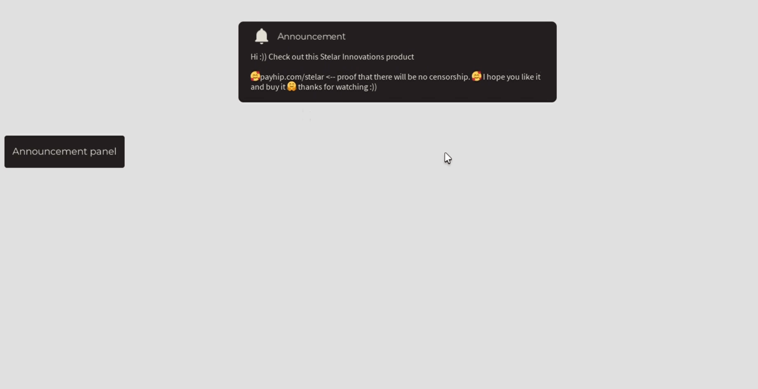 Announcement System V1 - Payhip