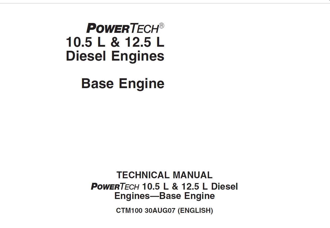 John Deere POWERTECH 10.5 L & 12.5 L Diesel Engines CTM100 - Payhip
