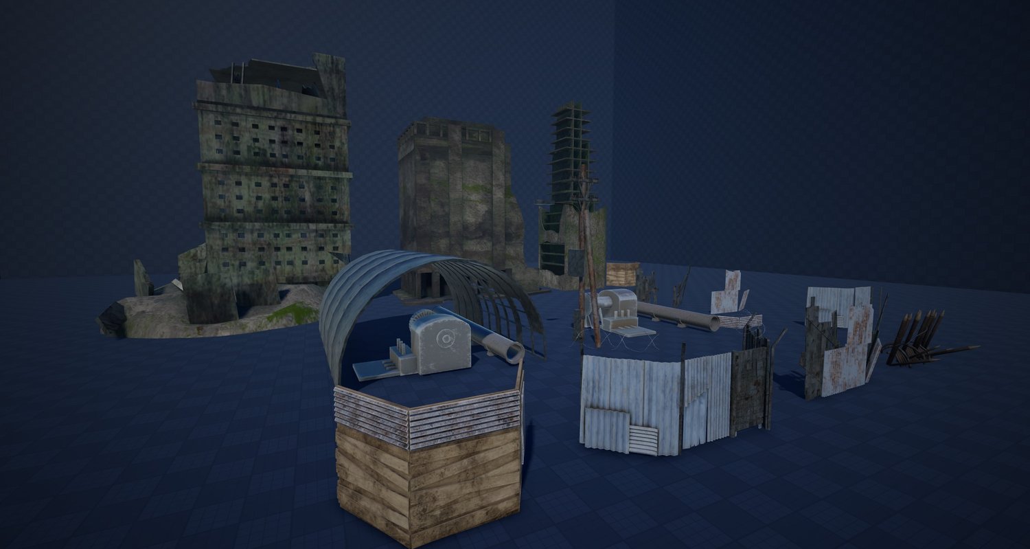 Ultimate Post-Apocalyptic Roblox Buildings Asset Pack