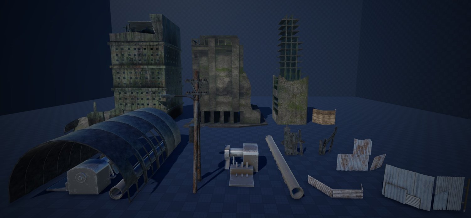 Ultimate Post-Apocalyptic Roblox Buildings Asset Pack