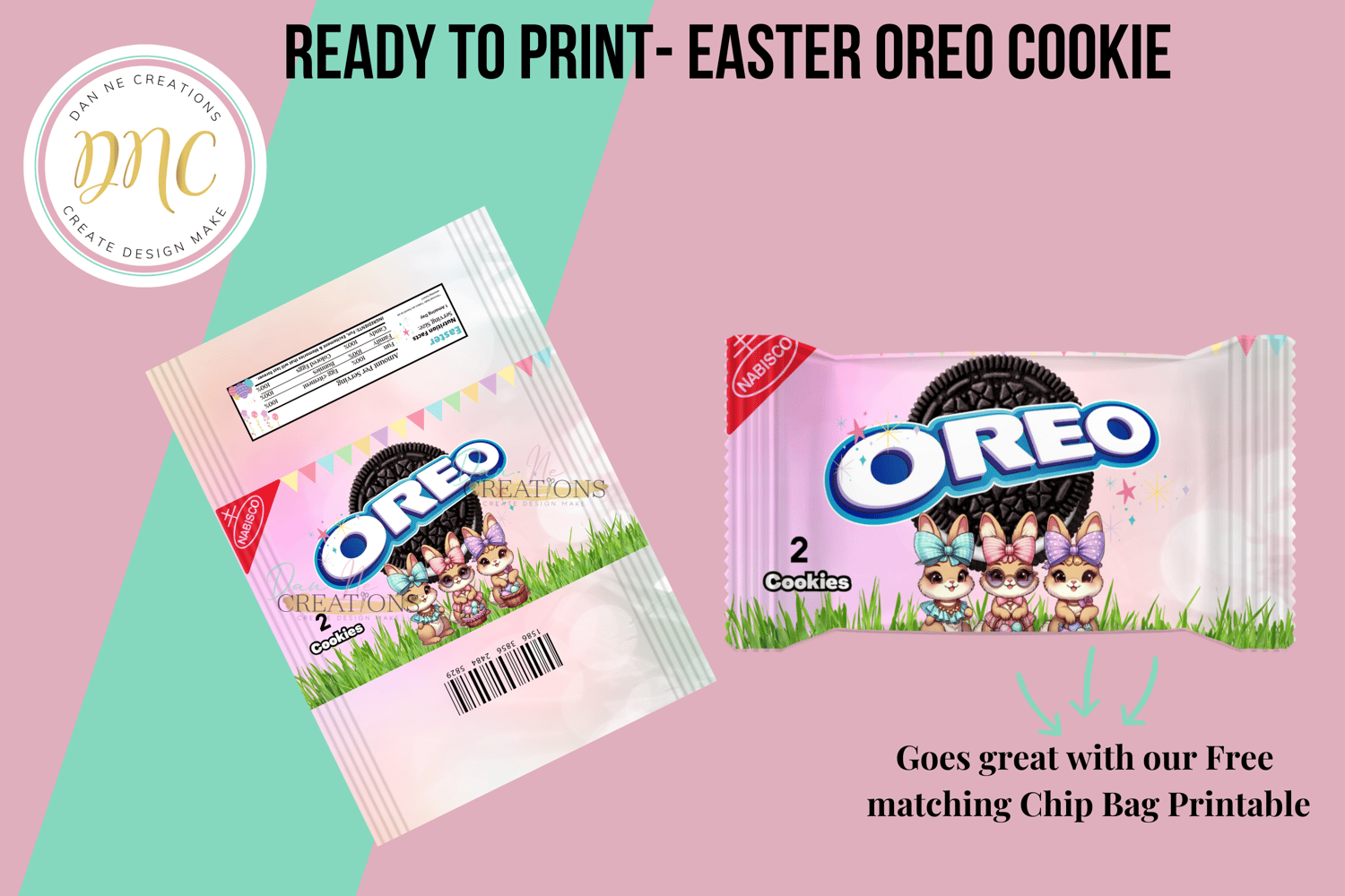 Easter Treat Wrap Printable – Fruit Snacks & Oreo Cookie Wrappers