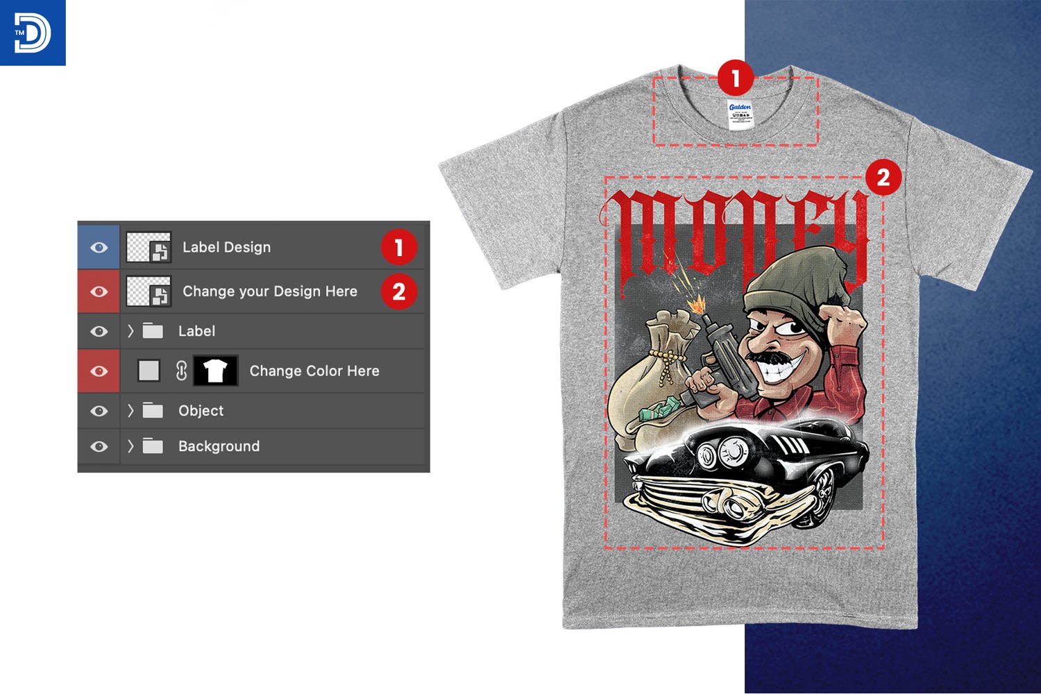 Misty T-shirt Apparel Mockup - Payhip
