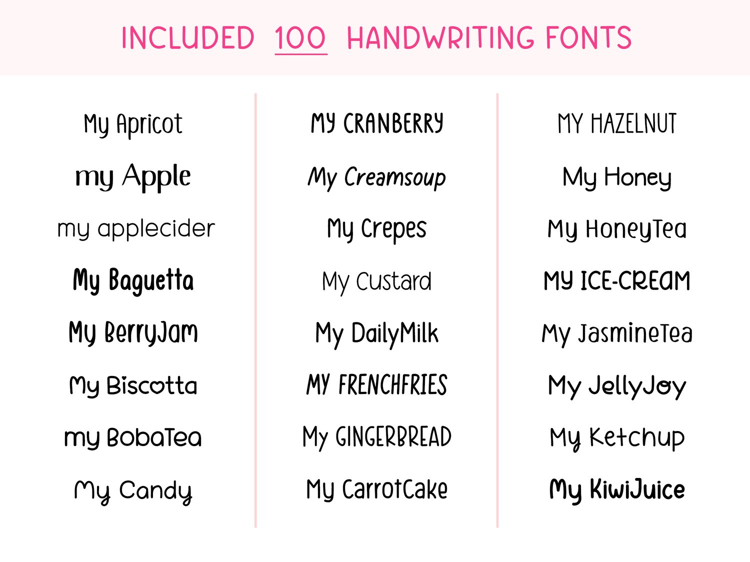 100 Font Bundle