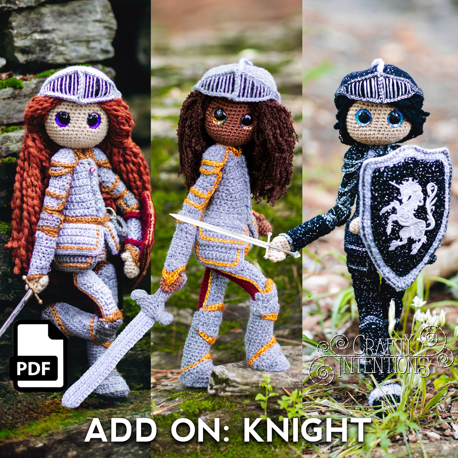 Doll Add-on: Knight Doll Crochet Pattern by Crafty Intentions ...