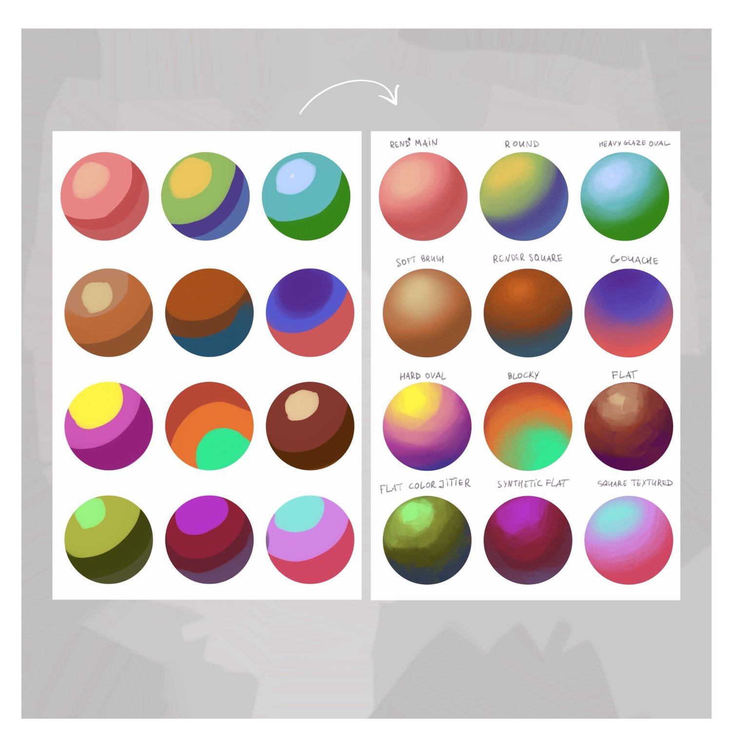 FREE Color Blend Sheets for Procreate & Photoshop