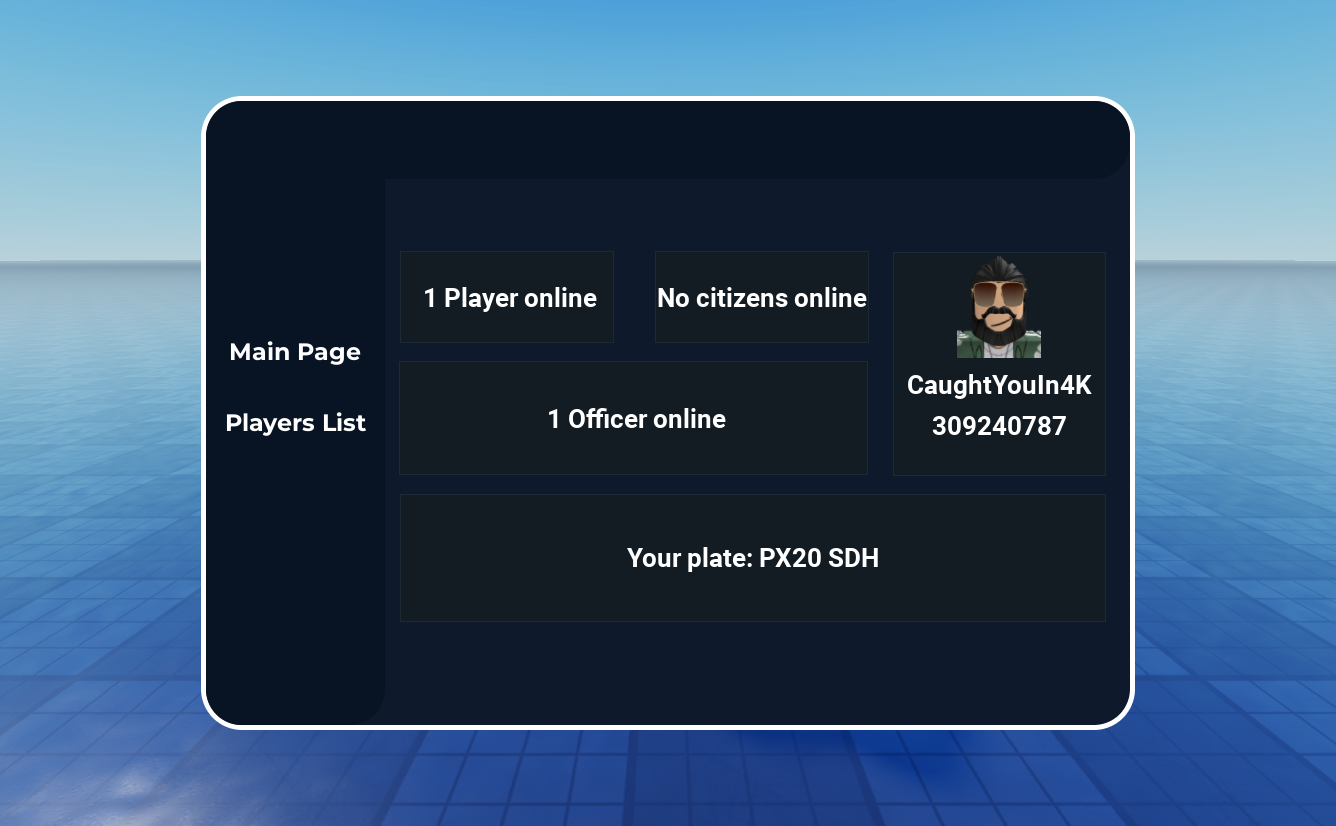 Roblox Police MDT & License Plate System – Advanced UI