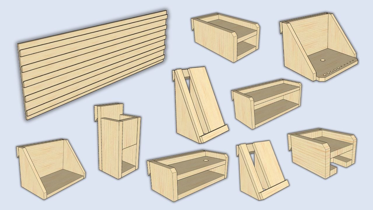 French Cleat Tool Storage PDF Plan Bundle