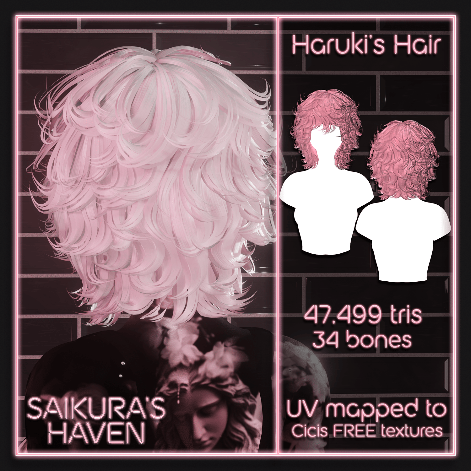 Haruki's Fluffy Hair for VRChat