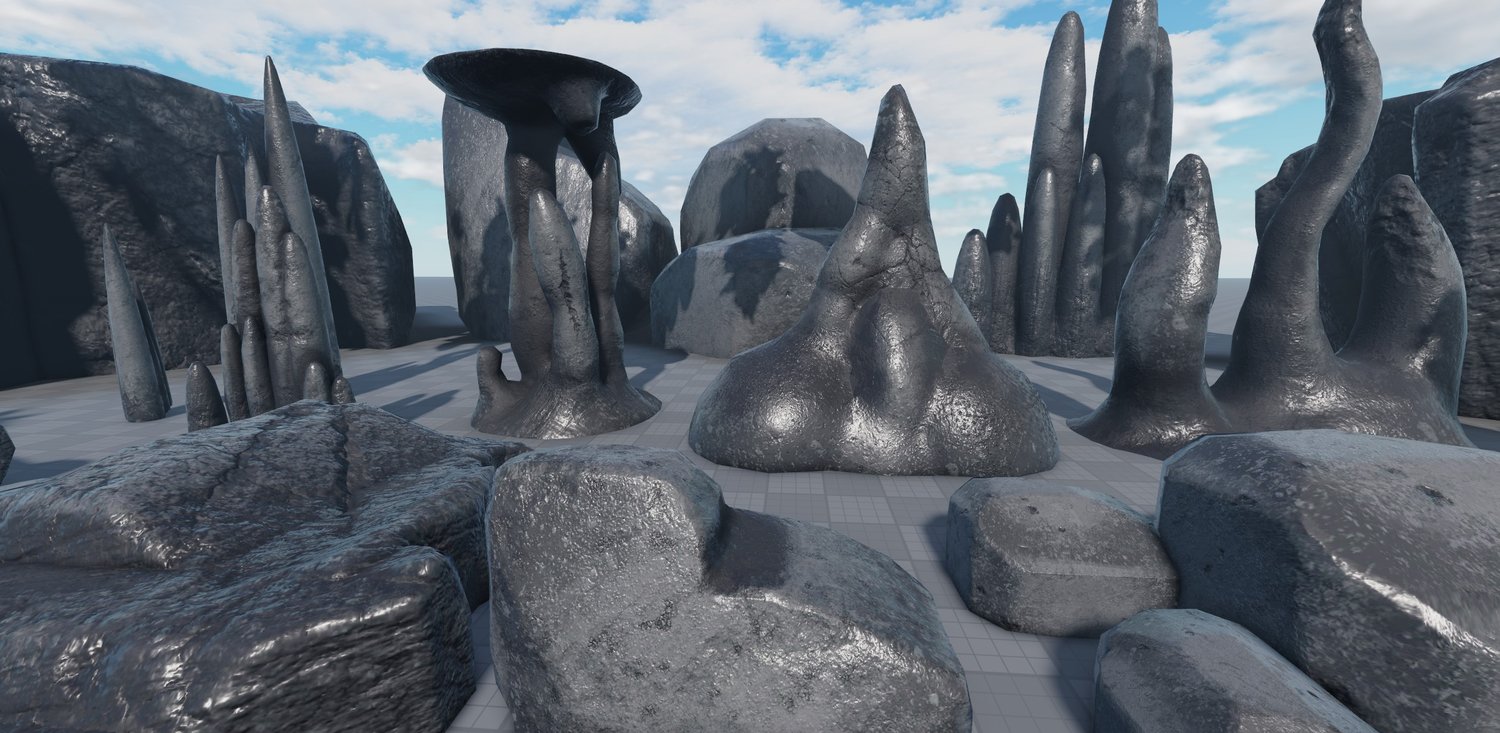 [Custom] Realistic Cave Rocks & Cliffs Roblox Nature Assets Pack