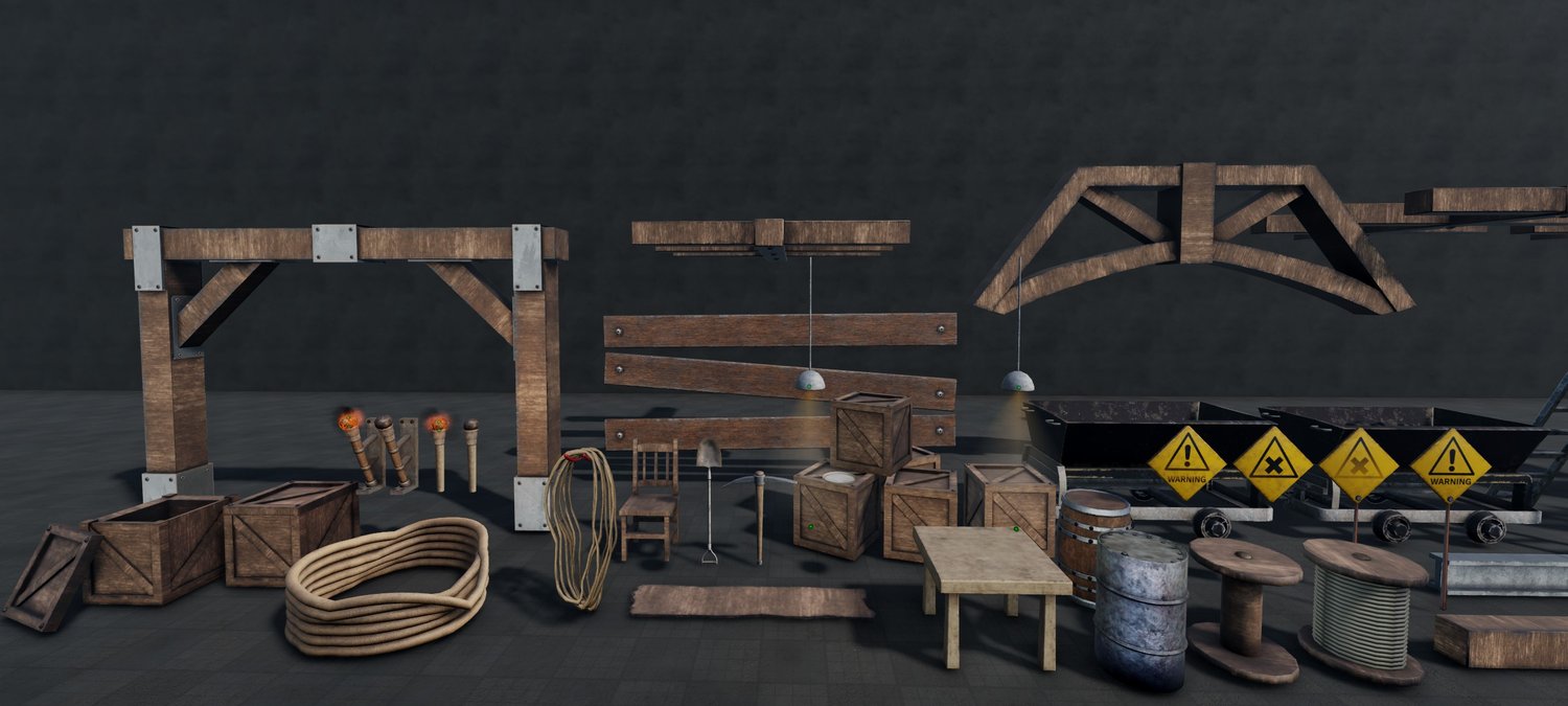 [Custom] Realistic Modular Mine & Cave Roblox Assets Pack