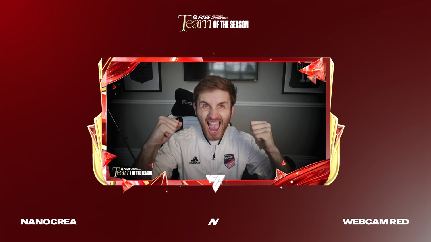 [FREE LIMITED] FC25 WEBCAM OVERLAY TOTS RED EDITION