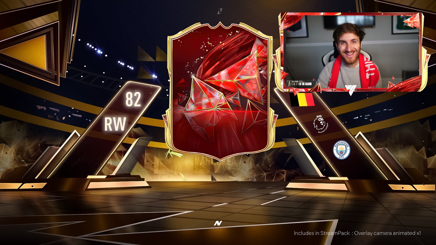 [FREE LIMITED] FC25 WEBCAM OVERLAY TOTS RED EDITION