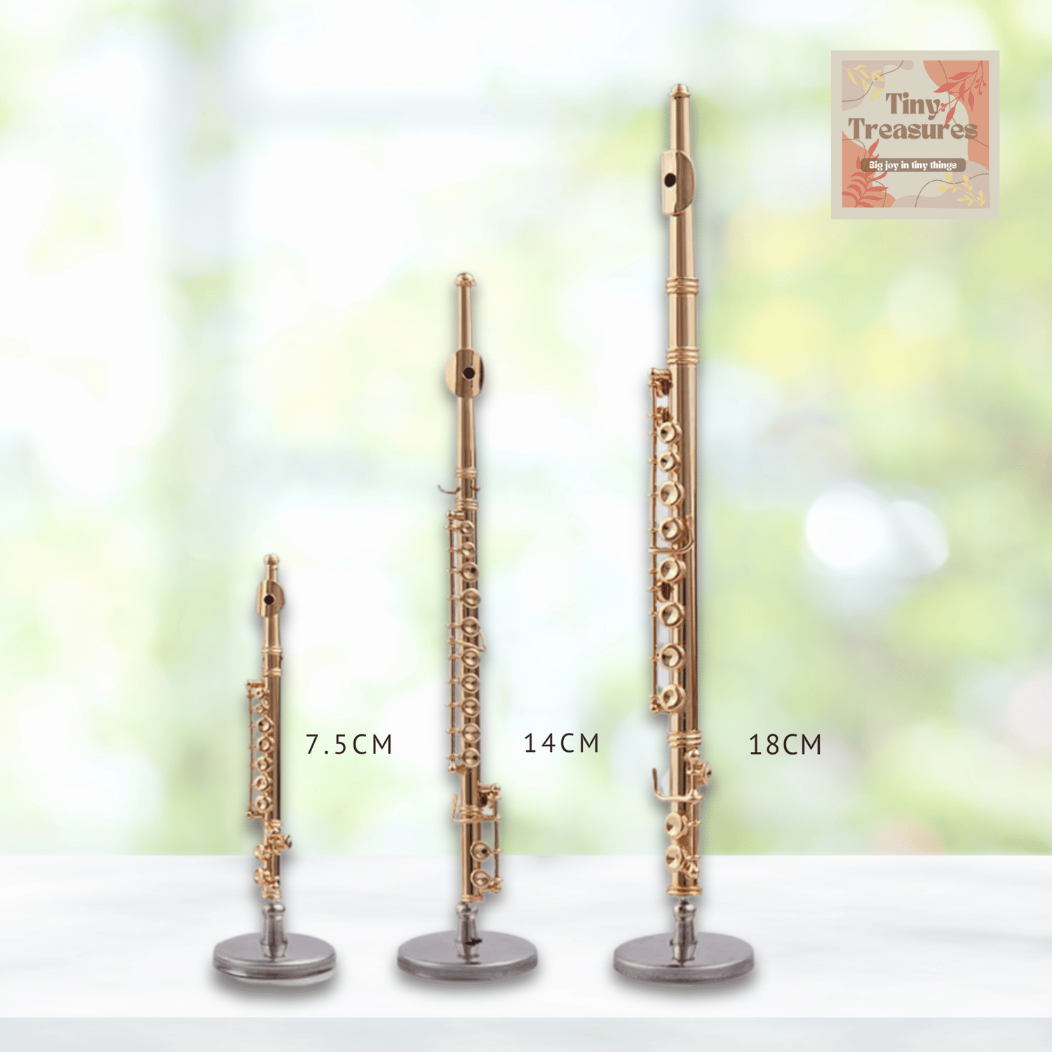 Miniature Flute Model – 3 Sizes (7.5cm / 14cm / 18cm) – Custom ...