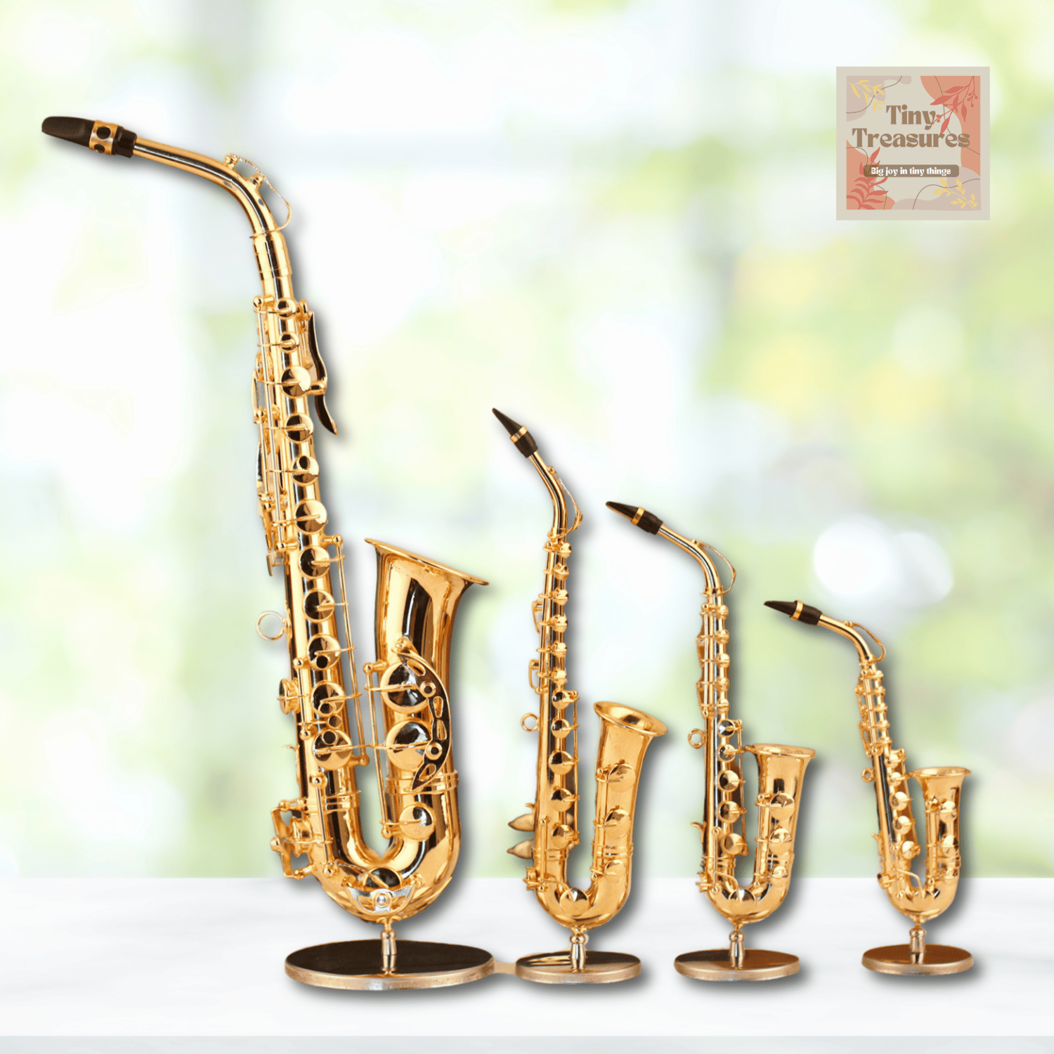 Miniature Saxophone Model – 1:12 & 1:6 Scale – 2 Sizes (16cm / 30cm ...